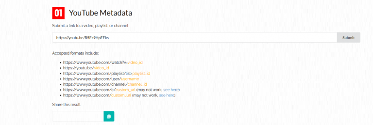 Accessing, fixing and learning about YouTube metadata | Canto