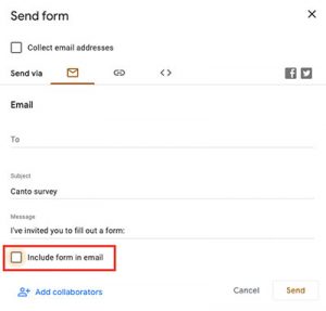 How to embed a Google Form in an email | Canto