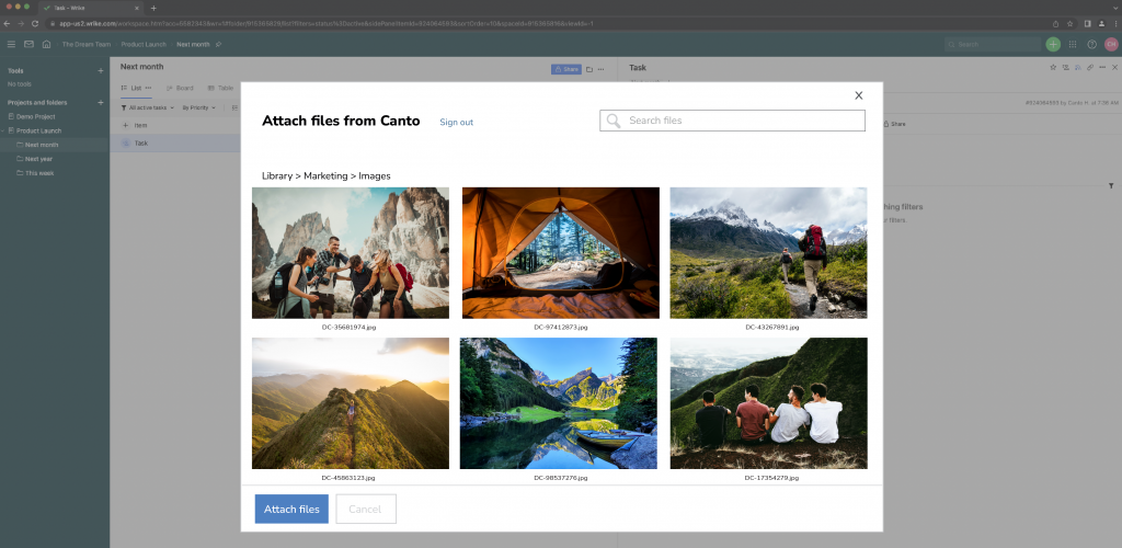 Integrationen für Ihr DAM-System – Wrike | Canto